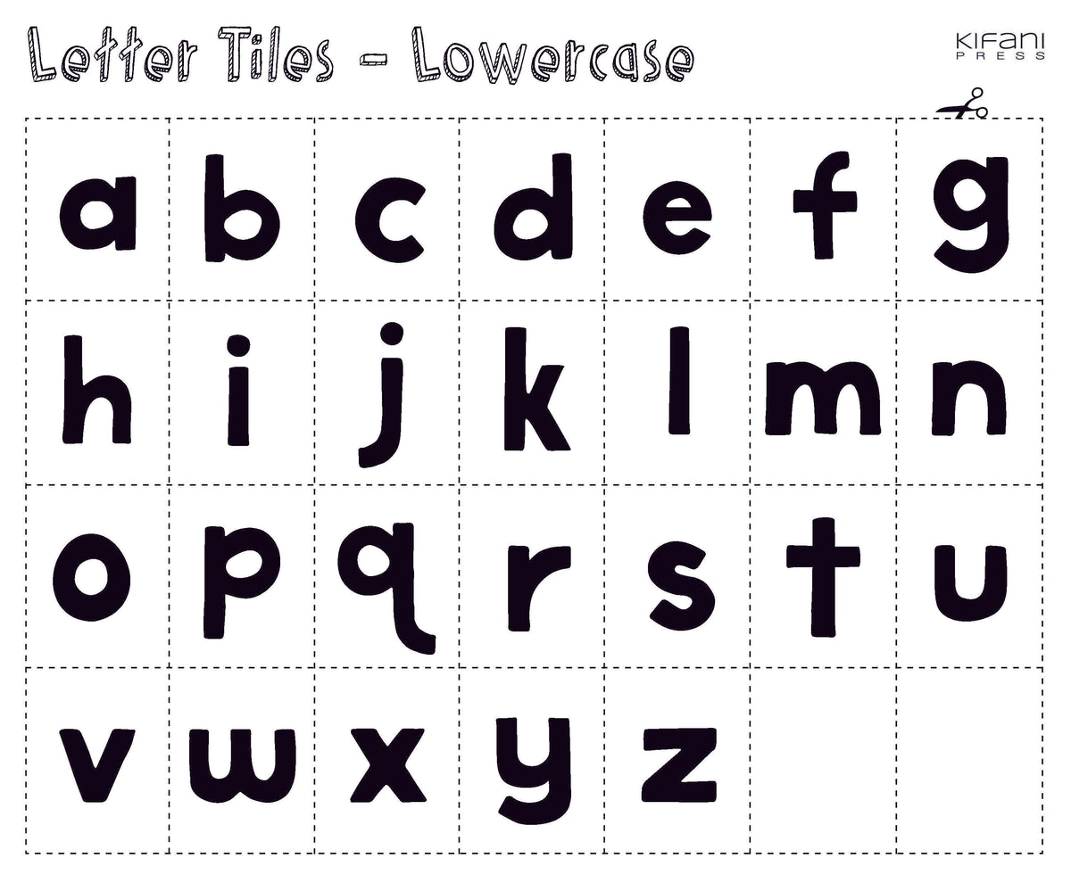 Letter Tiles - Lowercase and Uppercase Alphabet - Kifani Press - Digit